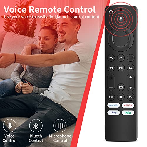 NS-RCFNA-21 Voice Replacement Remote Control for Insignia and Toshiba Fire Smart TVs with 4 Shortcut Buttons (PrimeVideo Netflix Disney+ Hulu)