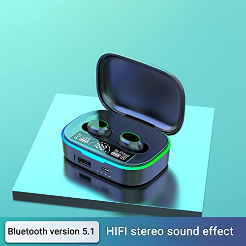 Bluetooth 5.1 Wireless Earbuds with Charging Box, Waterproof in Ear Headphones Built-in Microphone with Immersive Premium Stereo HiFi Sound for Game Music Sport (A-with Charging Function)