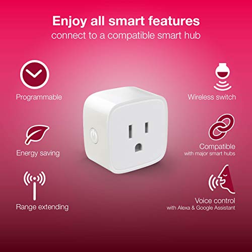 Innr Smart Outlet Plug, Works with Philips Hue, Alexa, Hey Google, SmartThings (Hub Required) 10A, Zigbee Smart Plug, 1200W Outlet, Plugs 2-Pack, SP 224-2