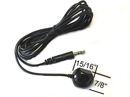 Inteset 38 kHz Infrared Receiver Extender Cable for HD DVR's & STB's- Check Compatibility
