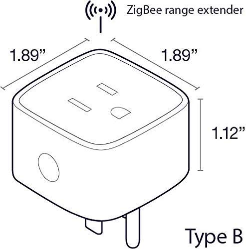 Innr Smart Outlet Plug, Works with Philips Hue, Alexa, Hey Google, SmartThings (Hub Required) 10A, Zigbee Smart Plug, 1200W Outlet, Plugs 2-Pack, SP 224-2