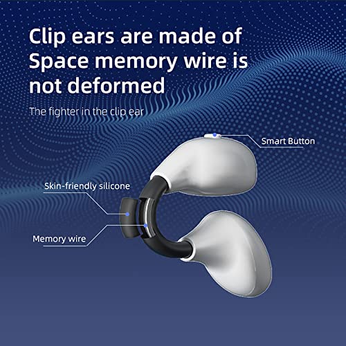 PRIVCUST Open Ear Headphones Bone Conduction Headphones Noise Cancelling Headphones Ear-Hook Headphones Bluetooth Workout Headphones Open Ear Earbuds for Sports