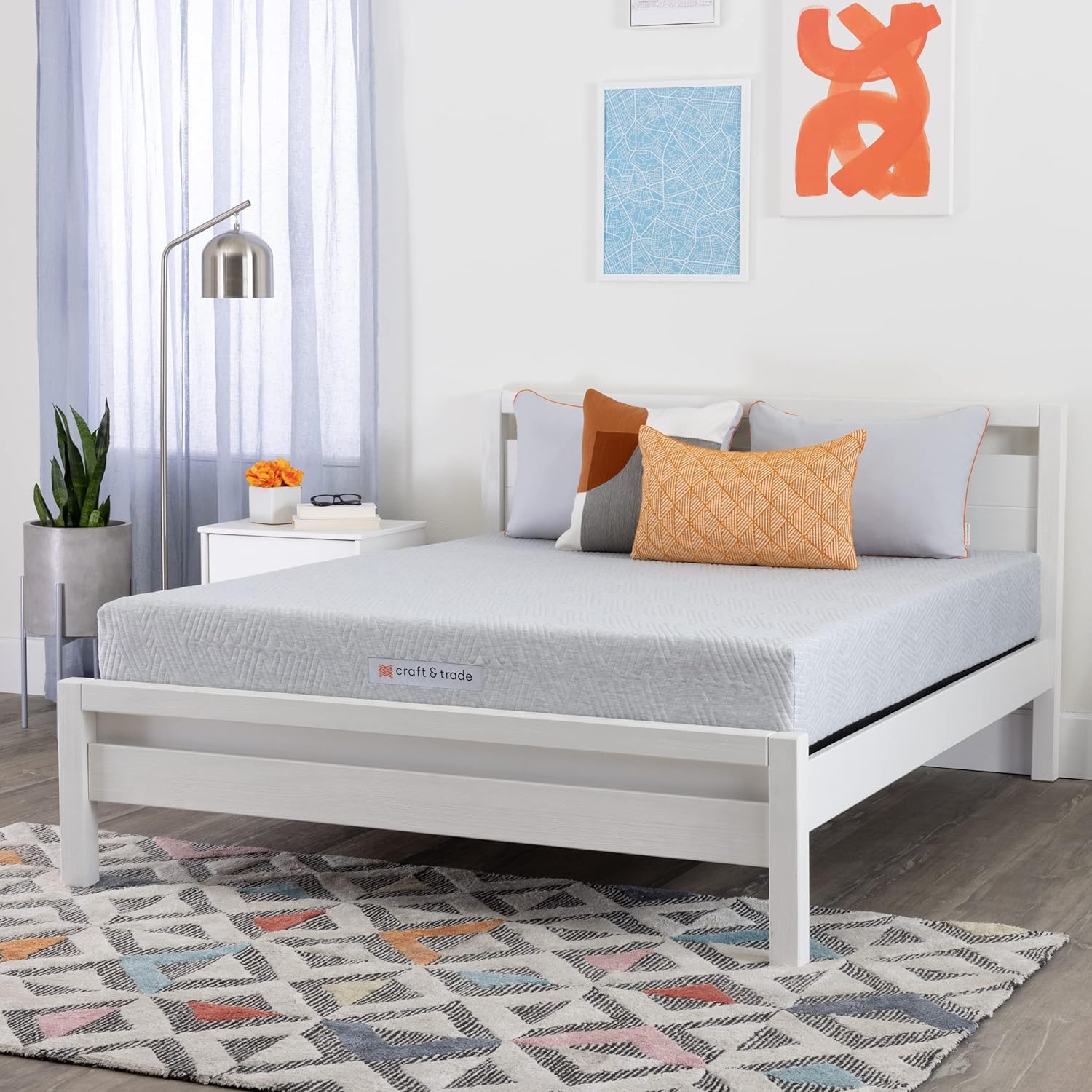 Craft & Trade 8-Inch Risewell Memory Foam Mattress, Bed-in-a-Box, CopperGel Cooling, CertiPUR-US Certified, Twin XL, 100 Night Trial