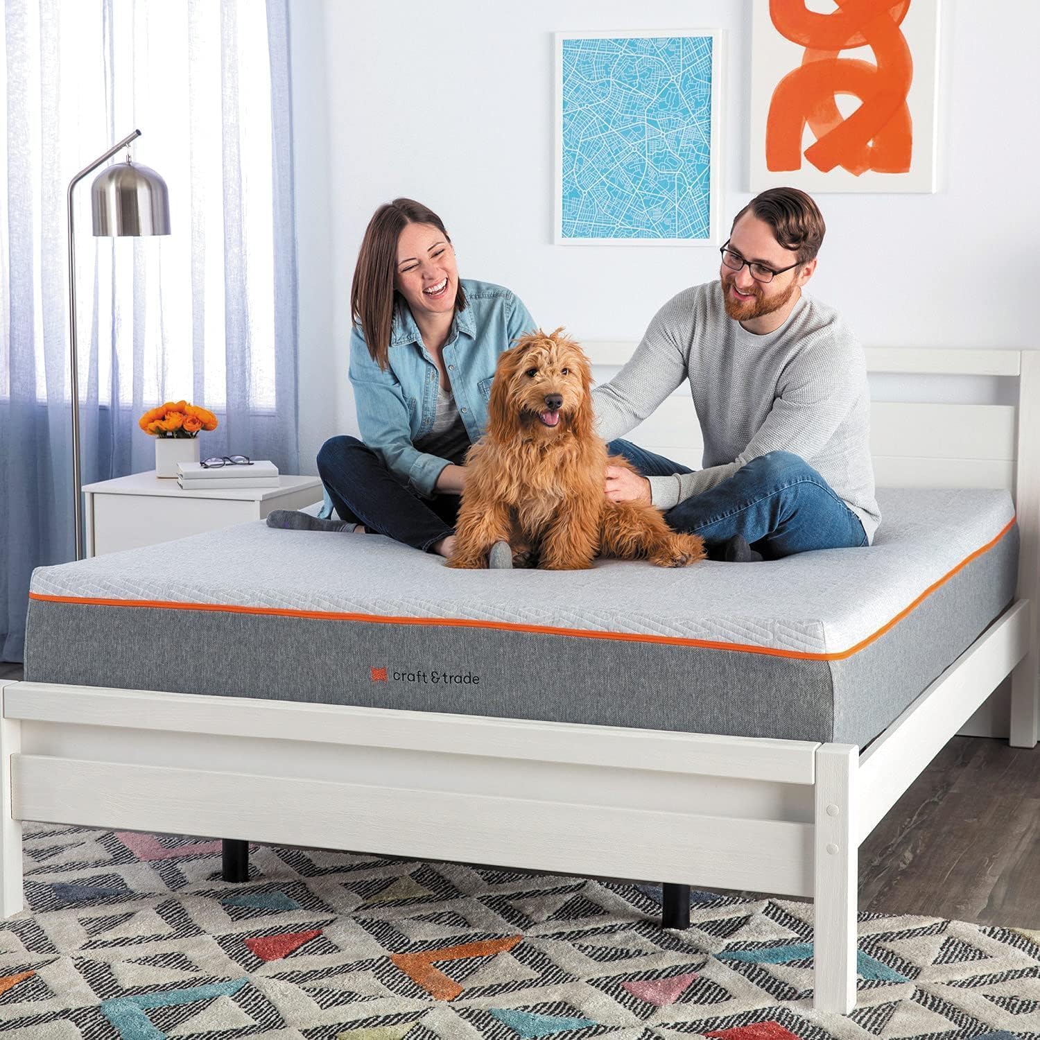 Craft & Trade 8-Inch Risewell Memory Foam Mattress, Bed-in-a-Box, CopperGel Cooling, CertiPUR-US Certified, Twin XL, 100 Night Trial