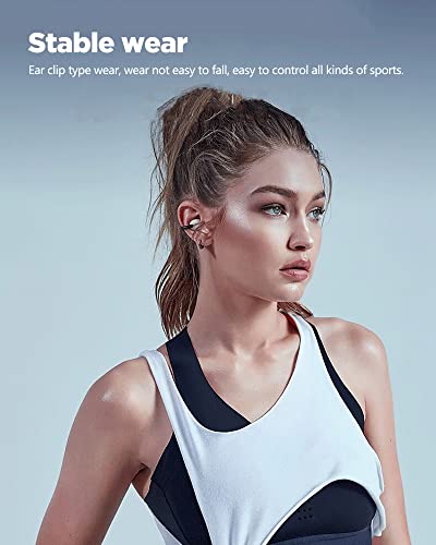 PRIVCUST Open Ear Headphones Bone Conduction Headphones Noise Cancelling Headphones Ear-Hook Headphones Bluetooth Workout Headphones Open Ear Earbuds for Sports