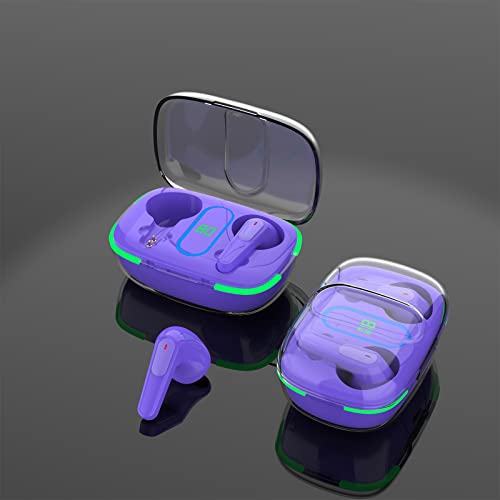 Wireless Bluetooth Earbuds, in-Ear Noise Reduction Bluetooth Earphones, Built-in Mic, Smart Waterproof Sport Headphones for iOS Android, with Digital Display Case