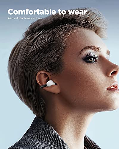 PRIVCUST Open Ear Headphones Bone Conduction Headphones Noise Cancelling Headphones Ear-Hook Headphones Bluetooth Workout Headphones Open Ear Earbuds for Sports