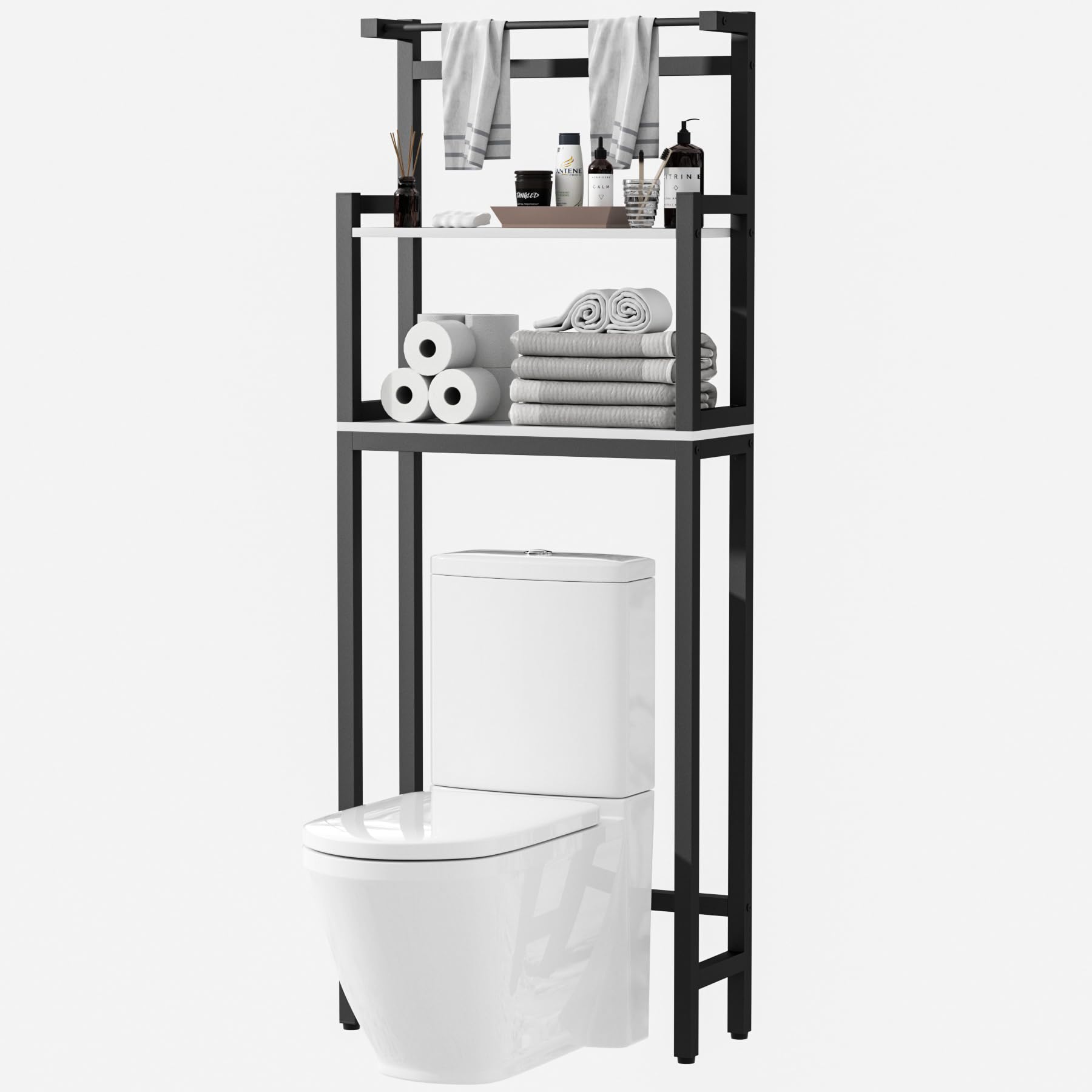Aquzee Bathroom Shelf Over Toilet, Heavy Duty Space Saving 3-Tier Storage Shelving Rack Organizer