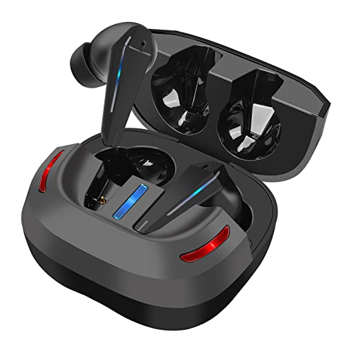 CAIMOSHY Wireless Bluetooth Earbuds 50Hrs Playtime with Clear Call Low Latency Sweatproof Waterproof Earbuds for Gaming and Sports (Black)