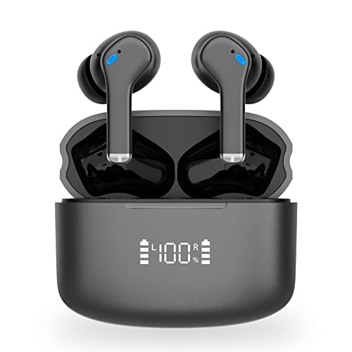 M48-Wireless Bluetooth Headset,Wireless Earbuds,Noise Cancelling Earbud,HD Sound Quality,deep bass,Sports Game headse,IPX6 Waterproof Stereo, Support to Summon The Voice Assistant, Black