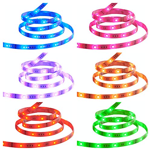 Satco Starfish S11263 WiFi Smart LED 6 Foot Color Changing Indoor Tape Light Strip, Works with Siri, Alexa, Google Assistant, SmartThings, 20 Watt, 120 Volt, 1600 Lumens
