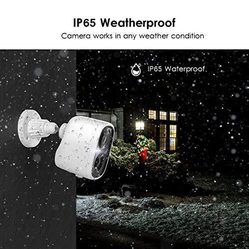 GMK [2023 Upgraded Version] Security Cameras Wireless Outdoor 1080P Battery Powered WiFi Cameras Color Night Vision 2-Way Audio AI Motion Detection for Home Security with Cloud/SD IP65 Weatherproof