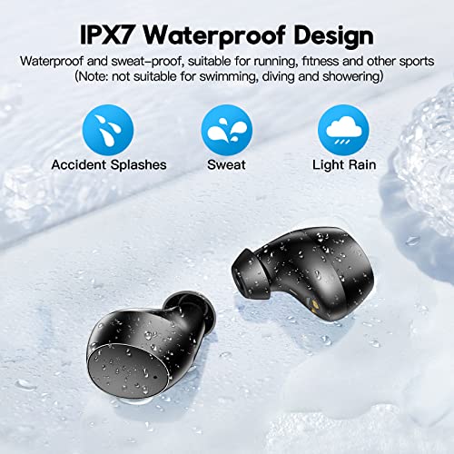 bonabest S9 Wireless Earbuds, Wireless Bluetooth 5.3 Earbuds with LED Charging Case, IPX7 Waterproof Deep Bass Stereo in-Ear Ear Buds Wireless Bluetooth Earbuds Built in Mic for iOS & Android, Black