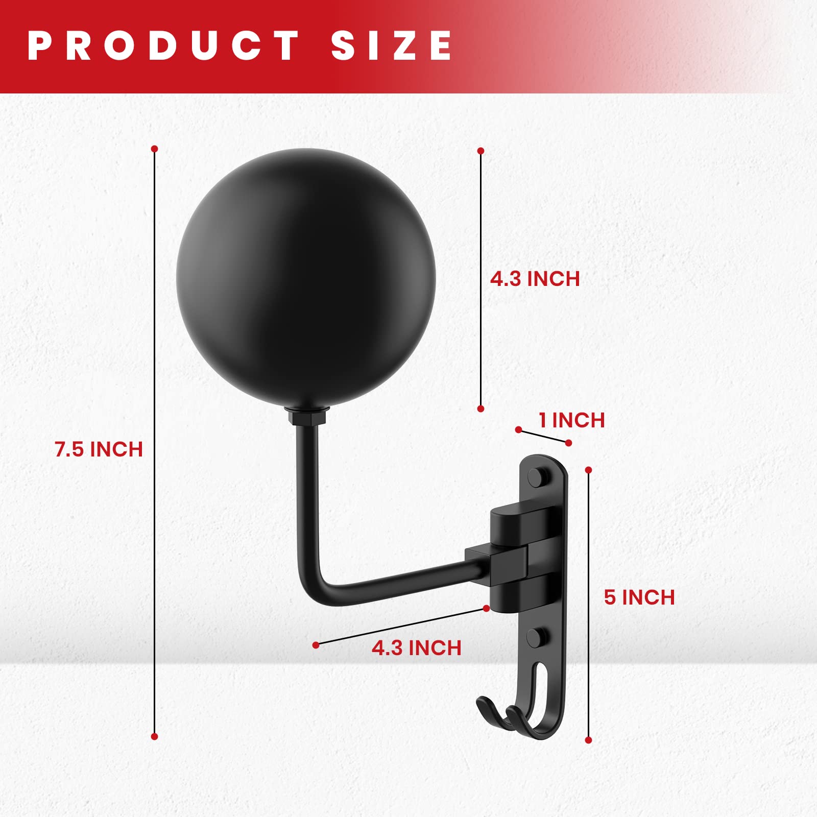 LIFXIZE Helmet Hanger Wall Mount 180° Swivel Helmet Holder for Motorcycle Bike Racing Outerwear Sports Gear(2 Pack)