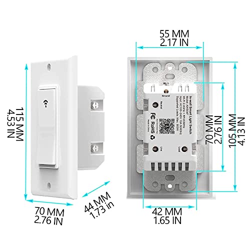 WiFi Light Switch, Wireless Smart Switch Alexa Remote Control, Avatar Controls Electrical Switch for Smart Home, DIY Your Household Appliances