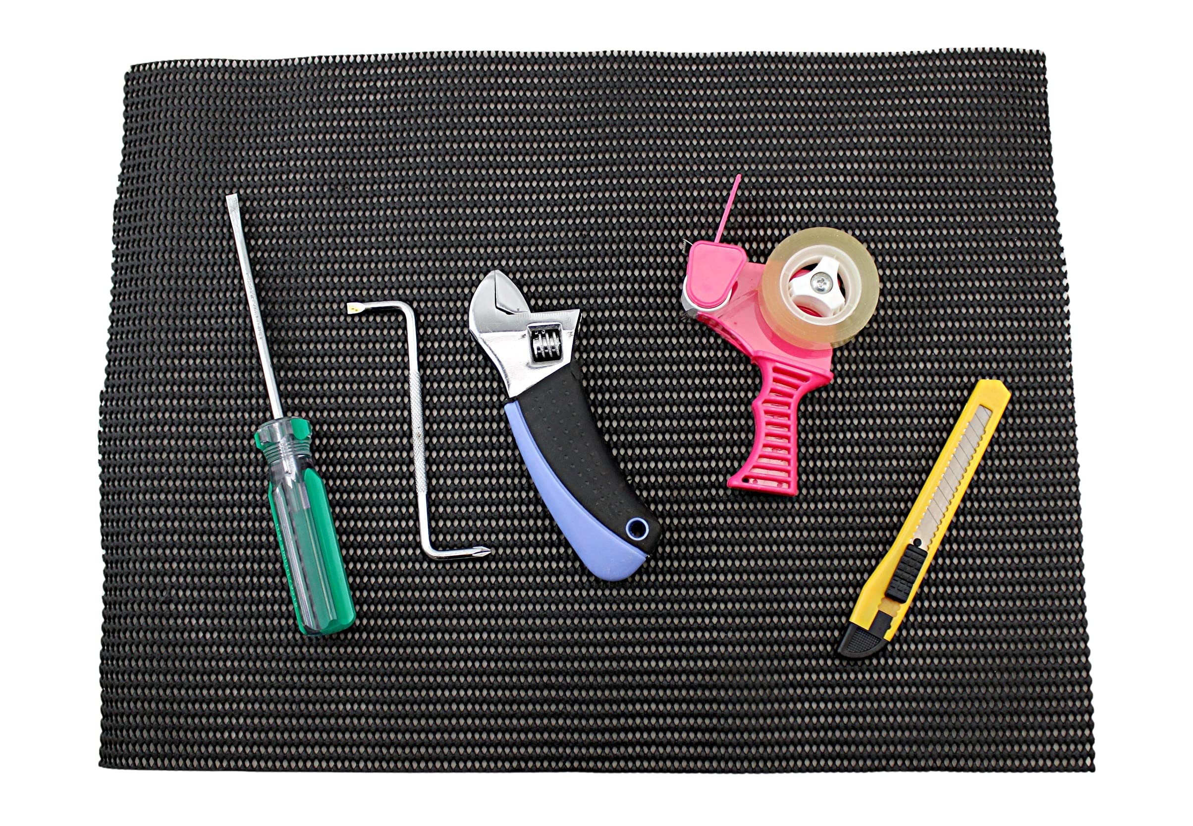 Dependable Industries inc. Essentials Anti-Slip Mat Grip Non Skid - Shelf and Drawer Liner 12" x 36" - Trim to Fit Black