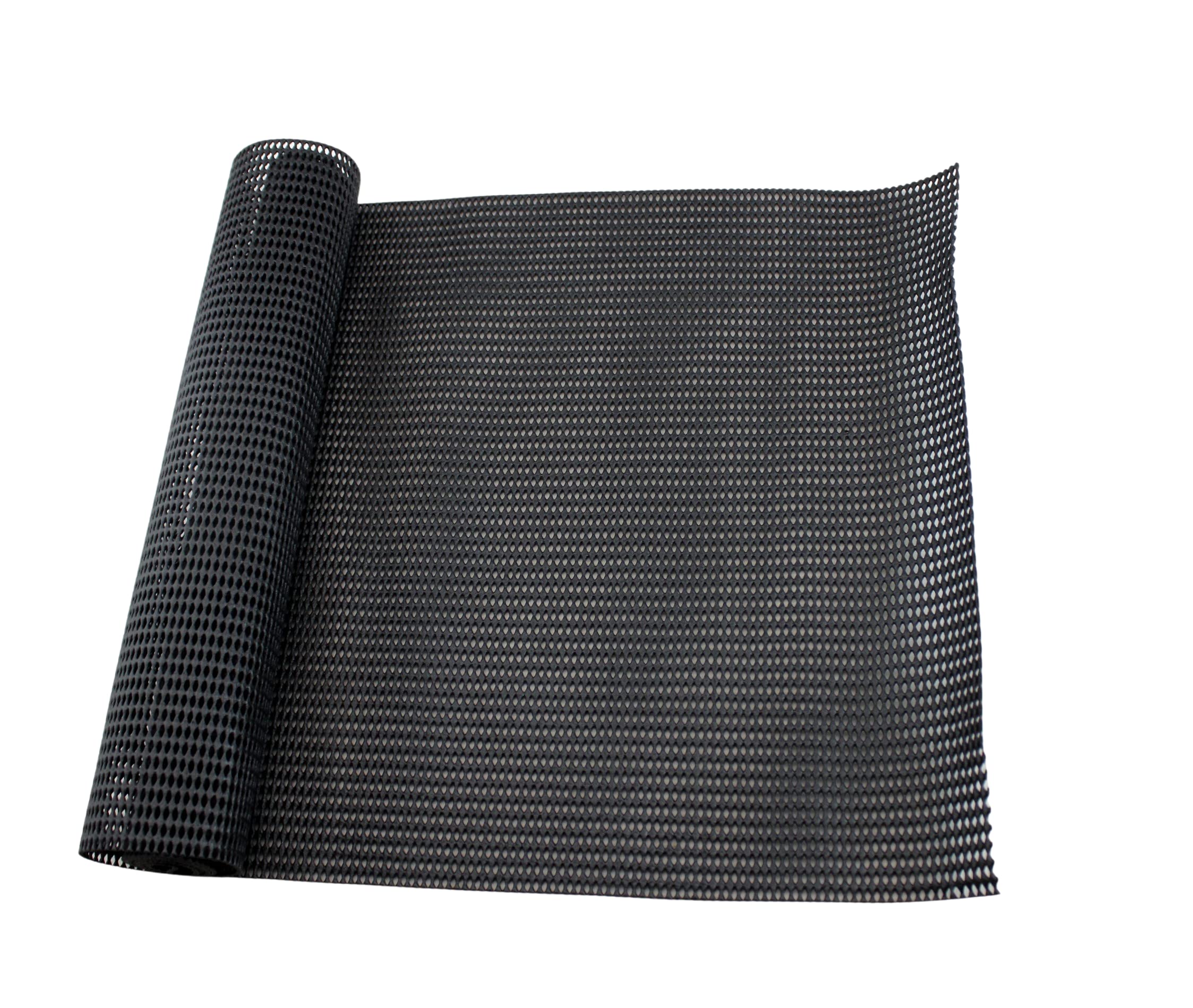 Dependable Industries inc. Essentials Anti-Slip Mat Grip Non Skid - Shelf and Drawer Liner 12" x 36" - Trim to Fit Black