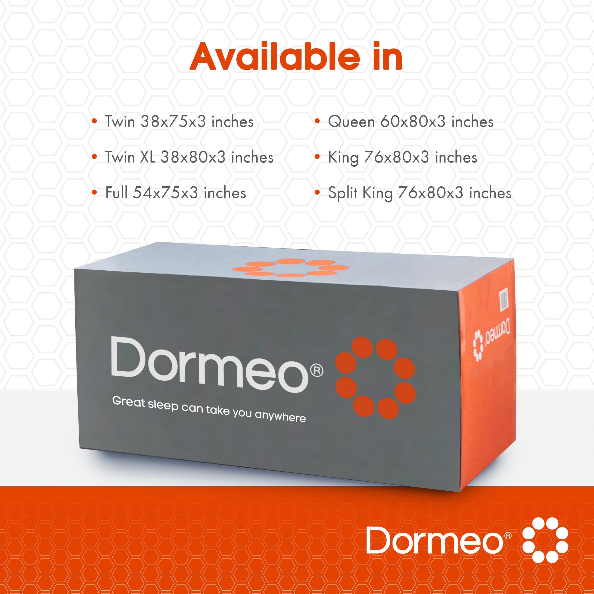 Dormeo Full Size Mattress Topper - OctaspringⓇ Technology Premium Mattress Topper, Relieving Pressure Points and Optimal Back Support - Cooling Mattress Topper with Extra Anti-Slip Bottom, 3 inch
