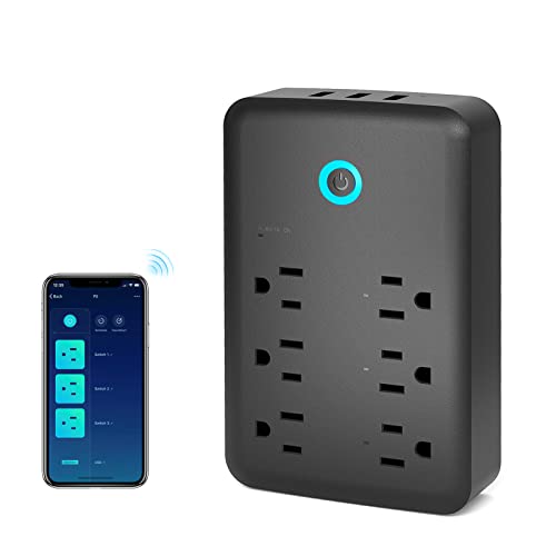 GHome Smart Plug Outlet Extender and Smart Mini Smart Plug Bundle | Compatible with Alexa Google Home | Remote Control with Timer Function