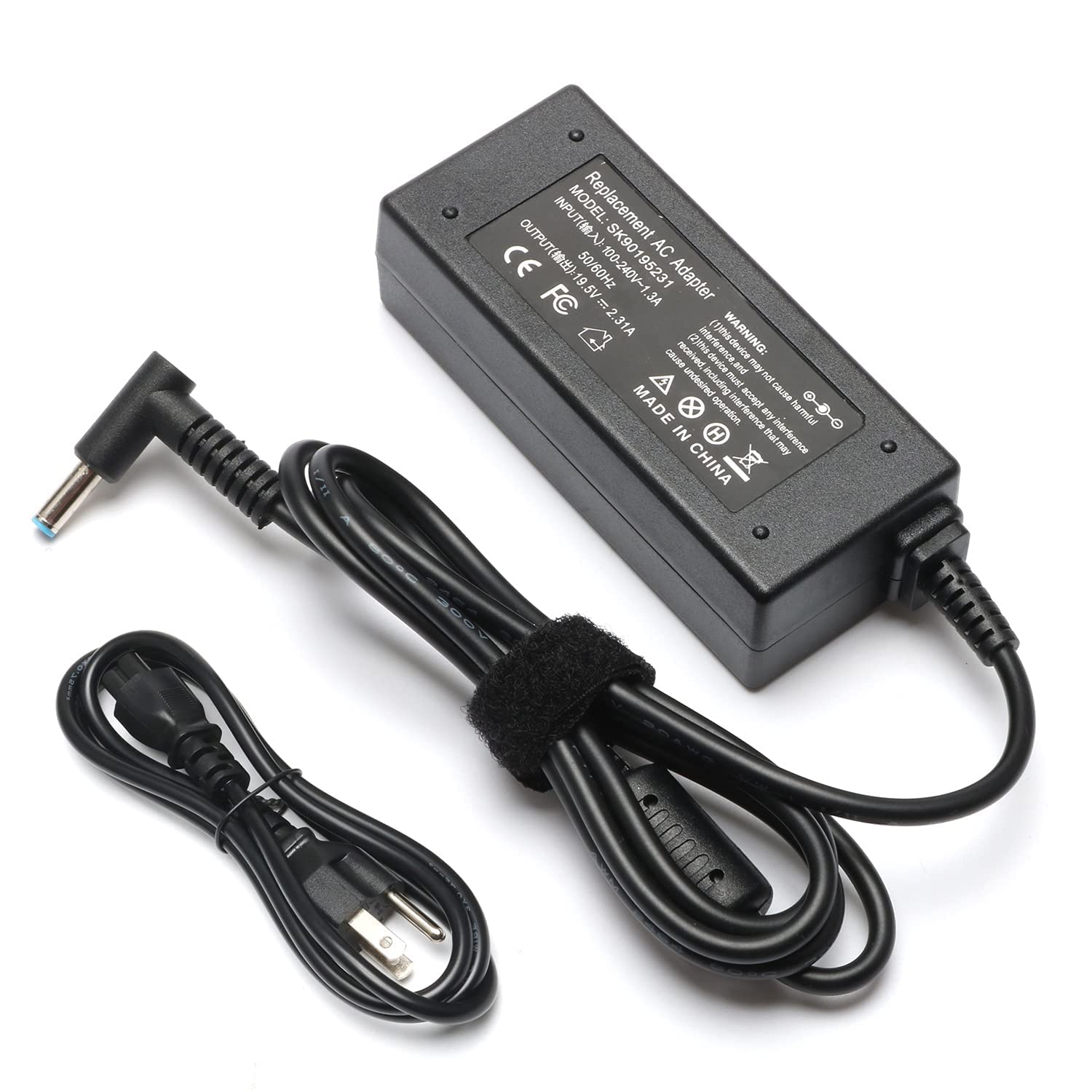 45W 19.5V 2.31A Laptop AC Adapter Charger for HP Pavilion 11 13 15 X360 M3 elitebook Folio 1040 G1 G2 G3 touchsmart 11 13 15 15-f009wm 15-f024wm Spectre ultrabook 13 Stream 13 11 14 with Power Cord