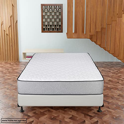 Greaton 4.5-Inch Full XL Box Spring/Foundation-Easy Simple Assembly, Durable Strong Wood Structure for Pressure Relief, Mattress Support System, Compact Size for Tight Spaces, White