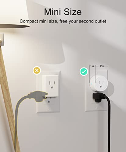 GHome Smart Plug Outlet Extender and Smart Mini Smart Plug Bundle | Compatible with Alexa Google Home | Remote Control with Timer Function
