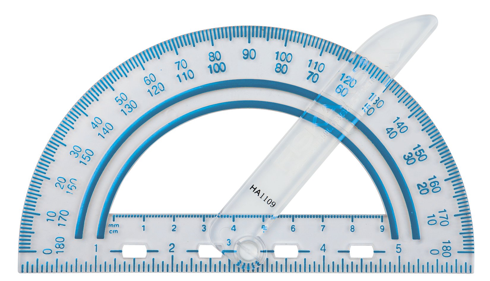 Fiskars 12-95400J Back to School Supplies, Protractor Swing Arm Clear, Color Received May Vary