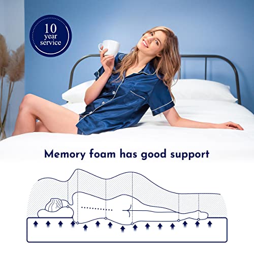 SUBRTEX 5 Inch Twin XL Gel Memory Foam Mattress with Removable Soft Cover, Body Support Pressure Relieving Mattress,CertiPUR-US Certified, Bed in A Box(5 Inch, Twin XL)