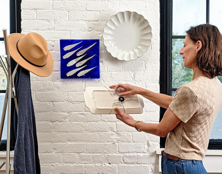 Display Buddie Large Adjustable Plate Hanger for Round Plates, Platters, Bowls & Other Round Objects 14 inch-22 inch Diameter and up to 10 lbs.