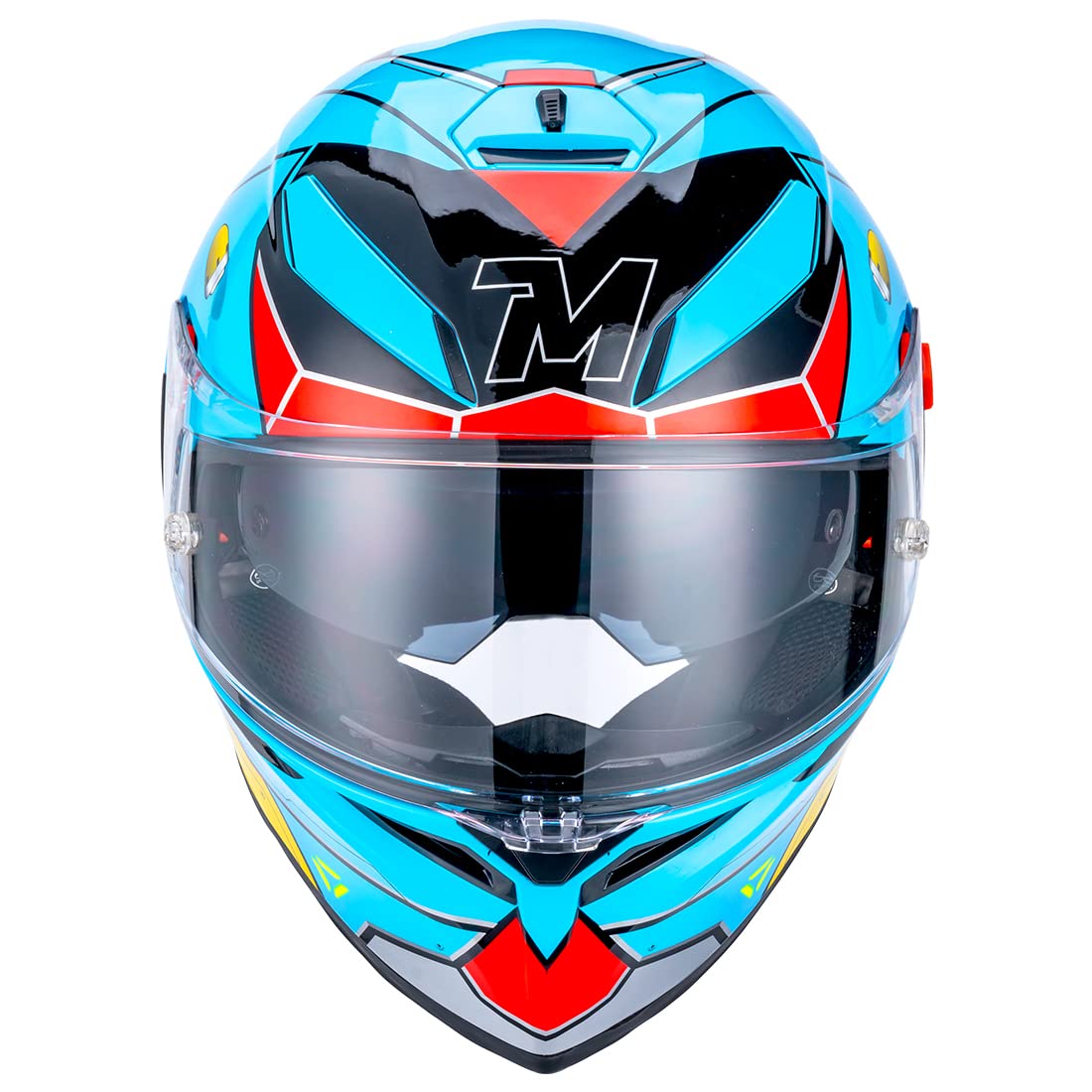 Myamis K5 Motorcycle Helmets Adult Full Face Men Womens Helmet DOT Certified (Blue Challenger, M)
