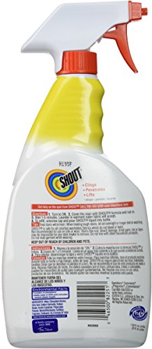 Shout, Laundry Stain Remover,Trigger Spray, Triple-Acting 30 Fl. Oz. (Pack of 2)