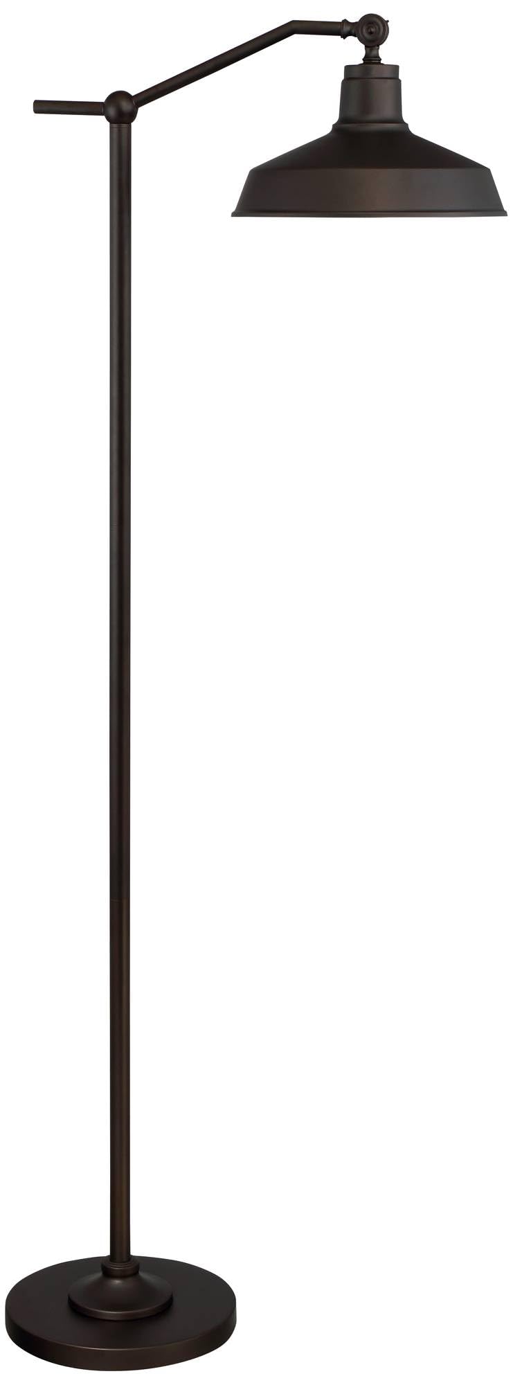 360 Lighting Kayne Farmhouse Rustic 61" Tall Standing Floor Lamps Set of 2 Lights Downbridge Task Adjustable Foot Switch Brown Satin Bronze Finish Living Room Bedroom House Reading Office Home Decor