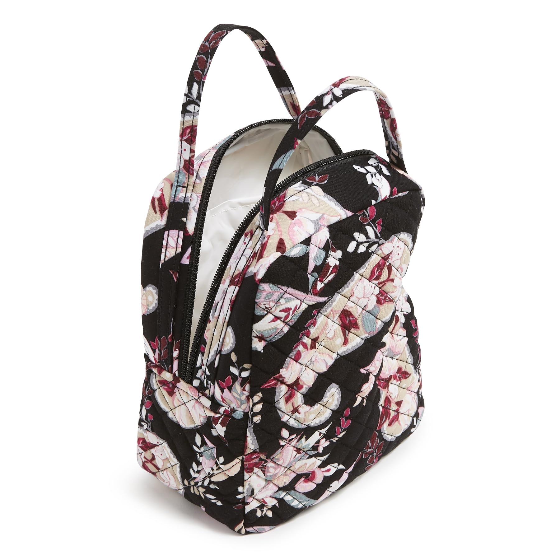Vera Bradley Bunch Lunch Bag, Perennials Gray-Recycled Cotton