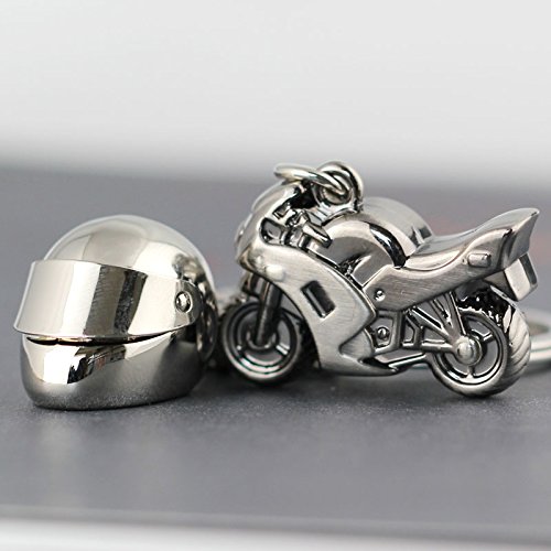 maycom Creative Fashion Romantic Couple Keychain Key Chain Ring Keyring Key Fob for Valentine's Day Gift (Helmet & Motorcycle)