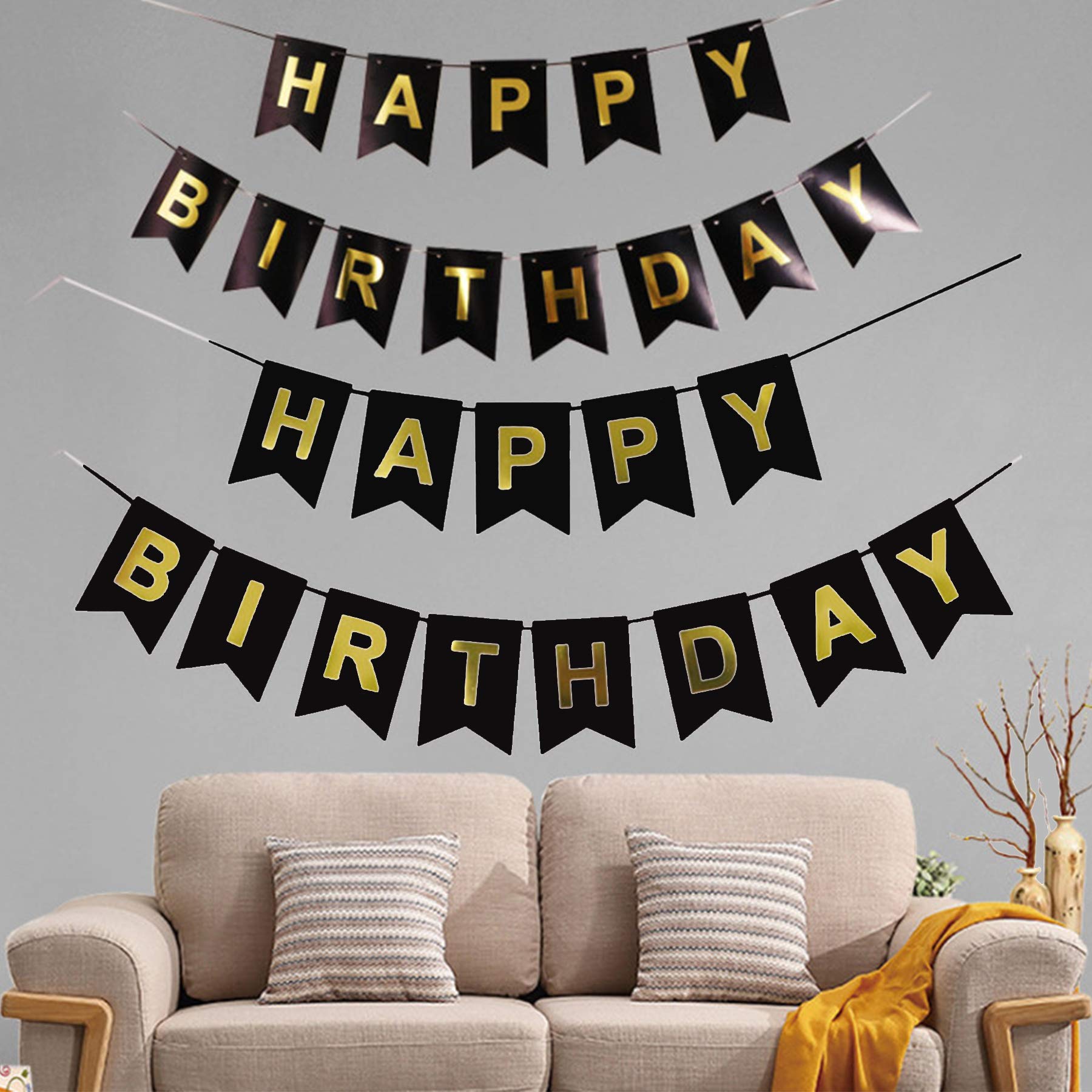 Birthday Party Decorations Happy Banner Balloons Decor for Boys Girls Men Women 36 Pieces