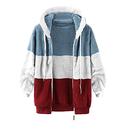 Bed Jackets for Women Jacket with Hood Sweatshirt Casual Solid Color Crewneck Long Sleeve Side Split Tunic Tops Loose fit Pullover Tailored Wool Coat Women 3X Hoodie for Women Lightweight Summer