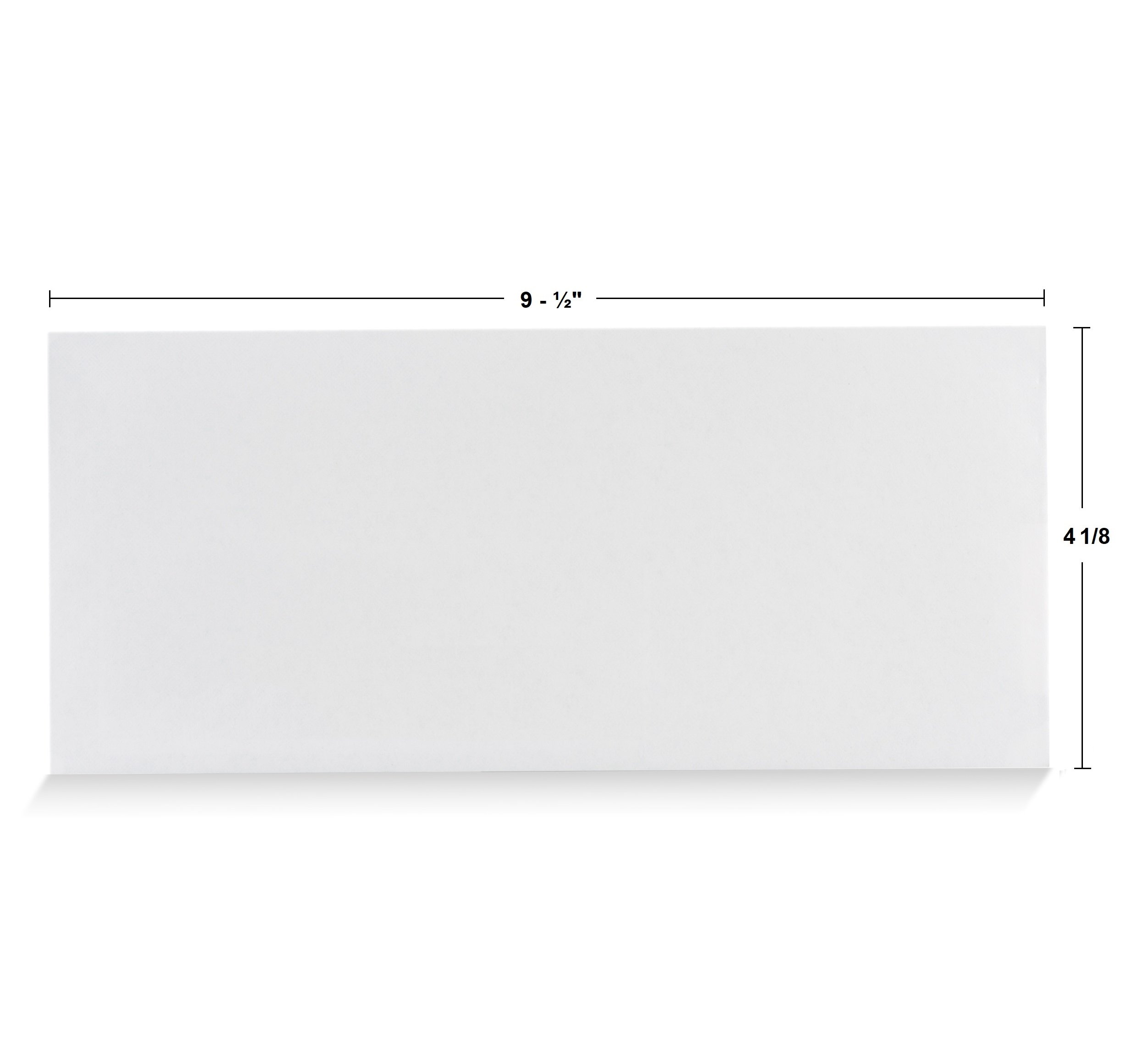 #10 Security Tinted Self-Seal Envelopes - No Window - EnveGuard, Size 4-1/8 X 9-1/2 Inches - White - 24 LB - 100 Count (34100)