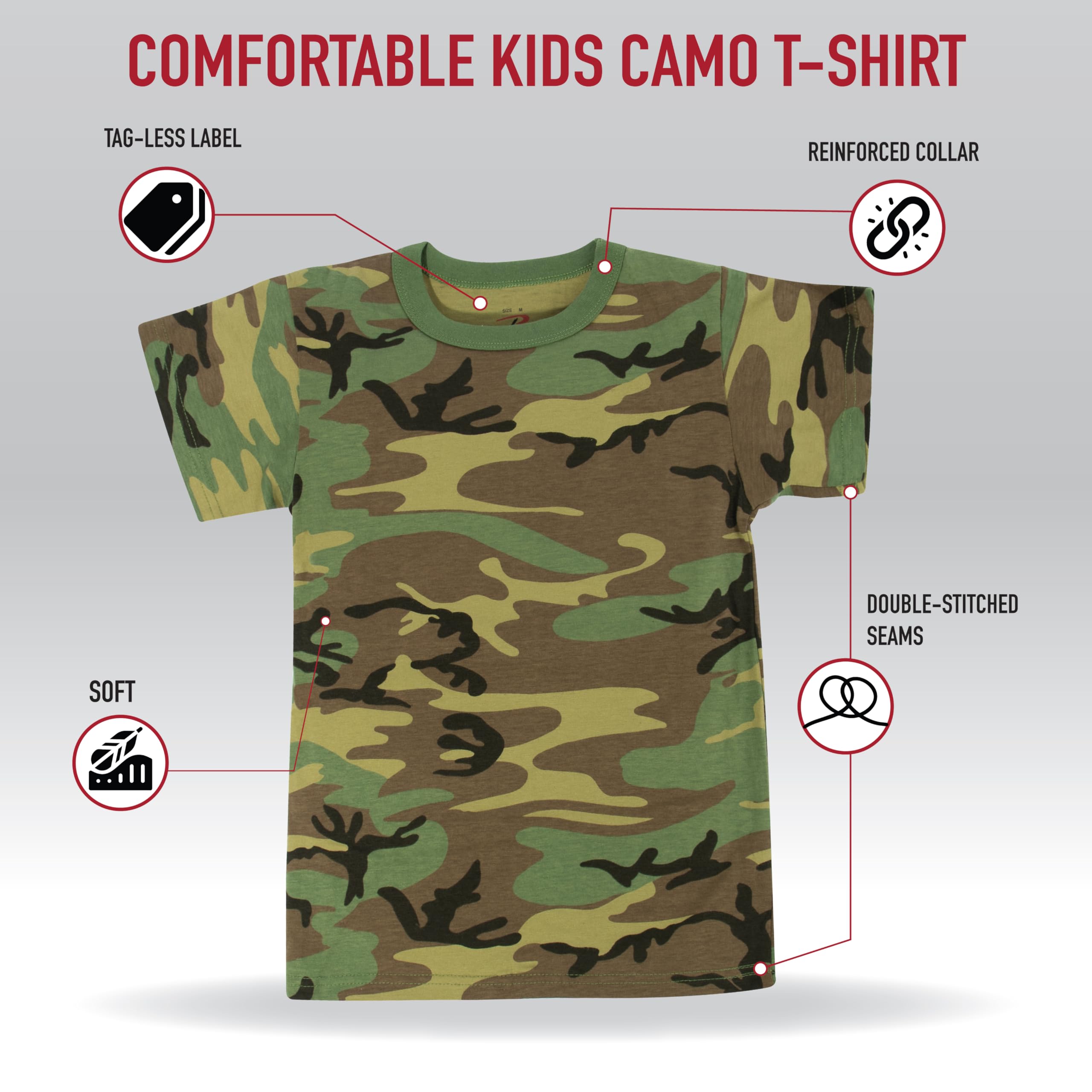 Rothco Kids Camo T-Shirt - Stylish Comfort for Little Explorers, Pink Camo - M