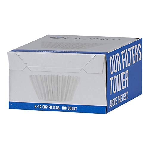 Coffee Filters, 8/12-Cup Size, 100/Pack