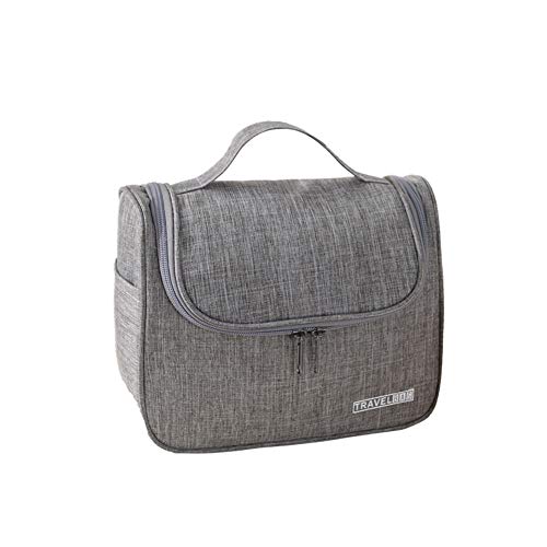 Homthumb Hanging Toiletry Bag for Women and Men,Water-resistant Travel Cosmetic Makeup Organizer Bag for Bathroom Shower,Grey