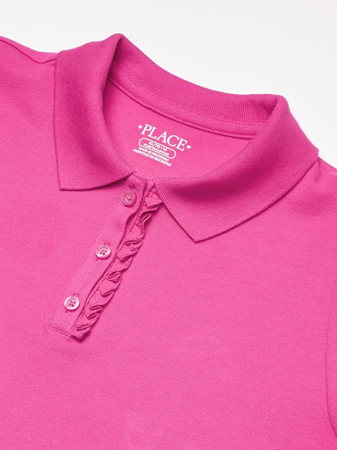 The Children's Place girls Uniform Pique Polo Shirt, Aurora Pink, Small US