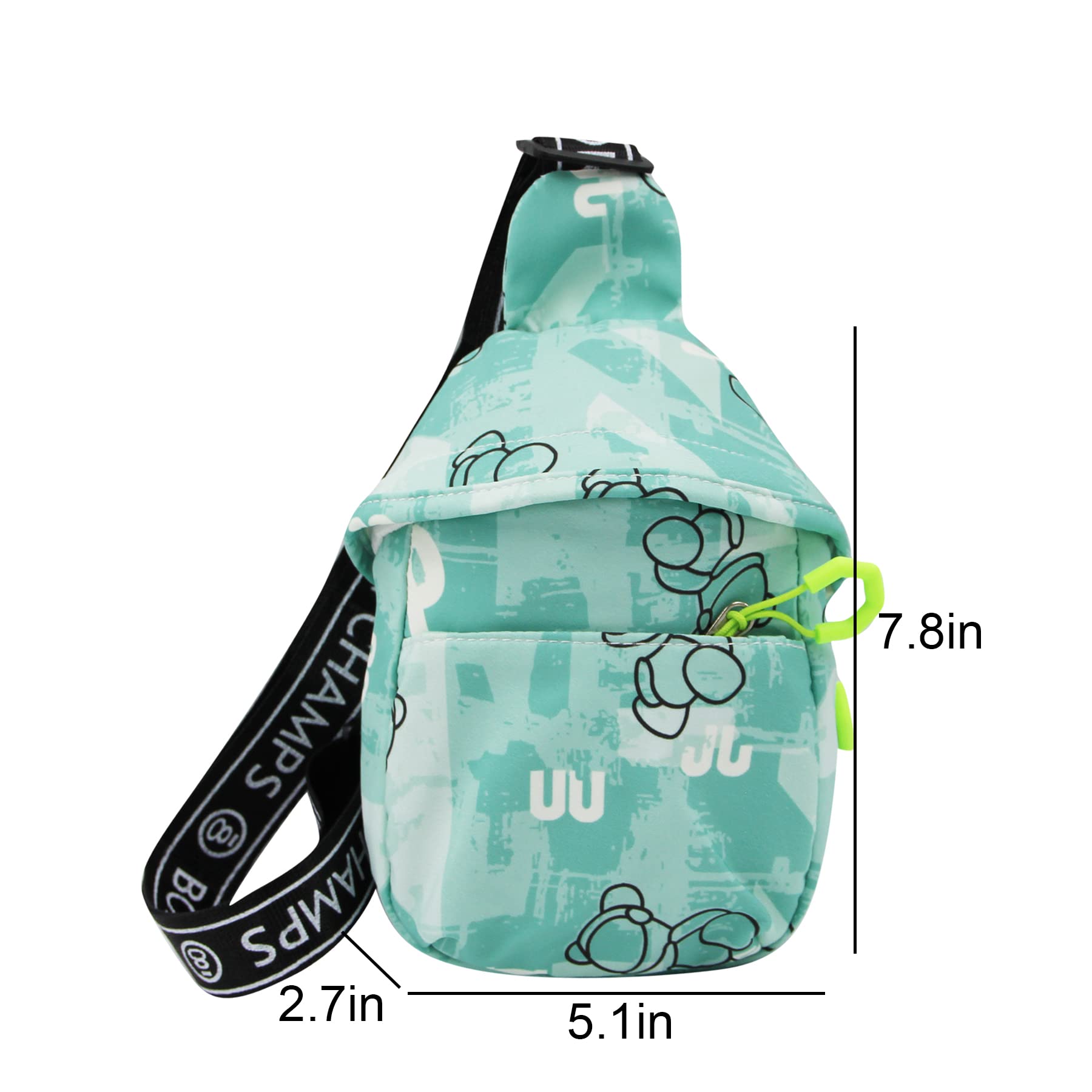 MOSSTYUS Small Sling Bag Chest Shoulder Bag Crossbody Cycling Travel Outdoor Casual Back Pack for Lady Teens, Green