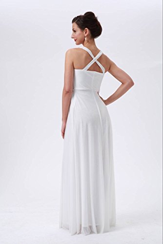 Conail Coco Women's Elegant Royal Formal Dresses Wear Long Wedding Party Gowns (6030White,L)