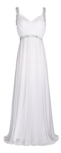 Conail Coco Women's Elegant Royal Formal Dresses Wear Long Wedding Party Gowns (6030White,L)