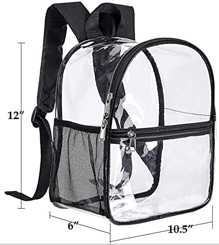 Clear Small Backpack Stadium Approved + Clear Purse Crossbody Bag, Waterproof Clear Bag for Women