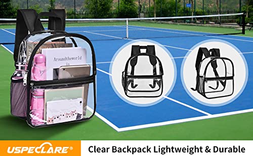 Clear Small Backpack Stadium Approved + Clear Purse Crossbody Bag, Waterproof Clear Bag for Women