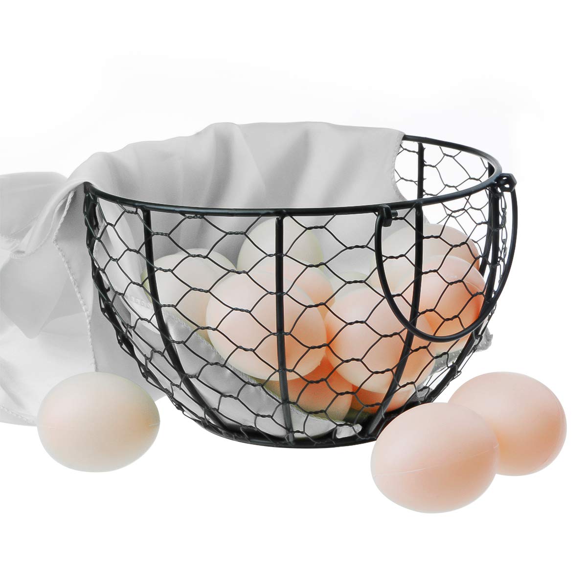 Kitchen Storage Metal Wire Egg Basket Farm Chicken Cover Egg Holder/Organizer Case/Container