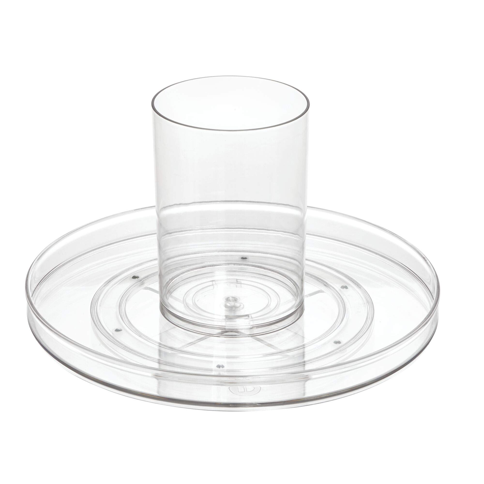 iDesign 79610 Ariel BPA-Free Plastic Rotating Turntable Lazy Susan Storage Organizer for Countertops and Cabinets, 11.5" x 11.5" x 6.76", Spinner - Large