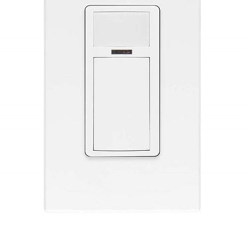 Leviton ODS15-I1W Wallbox, PIR 15A Switching, 120VAC, Configurable with The Smart Sensor App, White