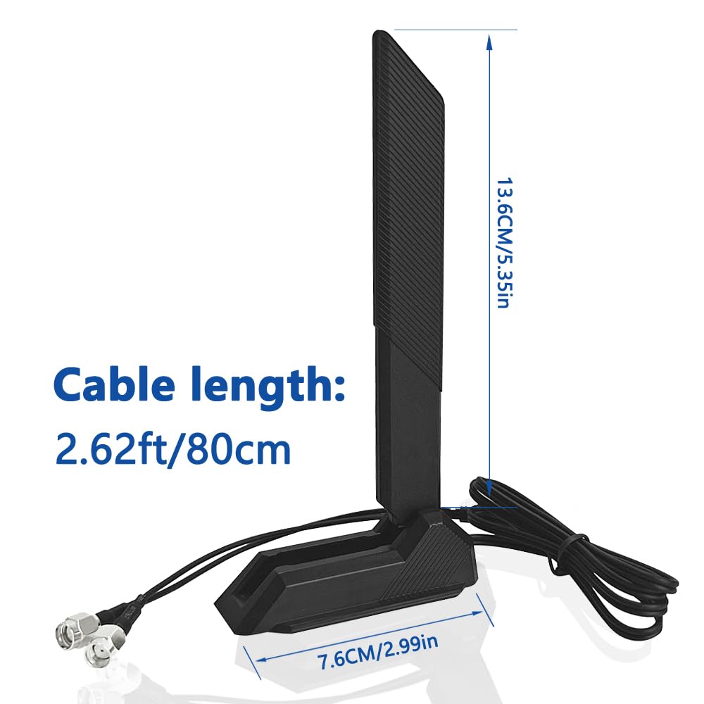 ZAHARA Dual-Band Antenna WiFi Cable 2.4 GHz, 5 GHz, WiFi 6E for ASUS ROG Strix Z790-A Z690-A Gaming WiFi D4